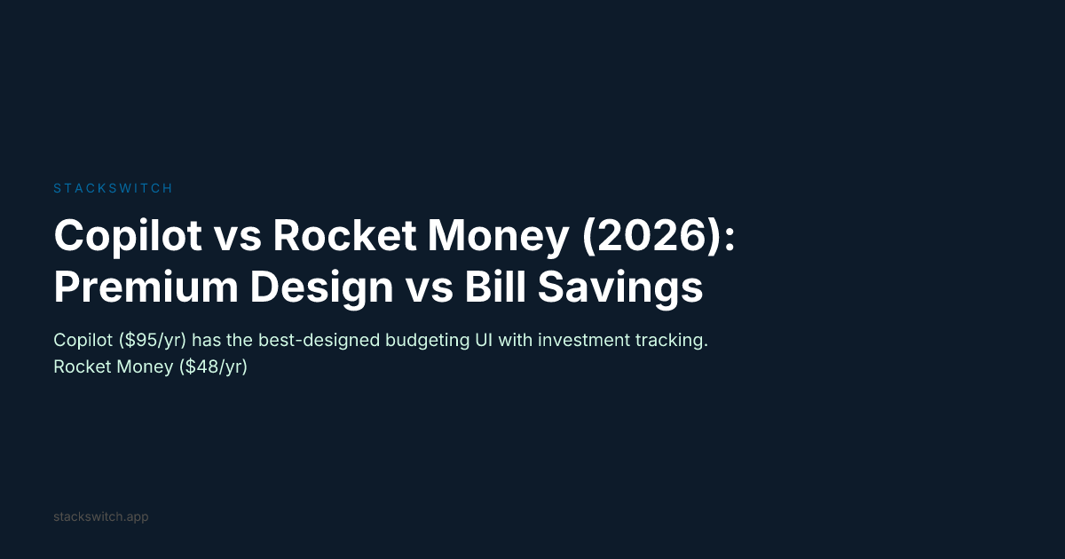 Copilot vs Rocket Money (2026): Premium Design vs Bill Savings ...